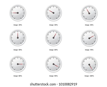 Circular Meter Gauge Infographic Element Vector Stock Vector (Royalty ...