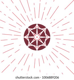 Circular Ornamental Sun Symbol Vector Geometric Stock Vector (Royalty ...