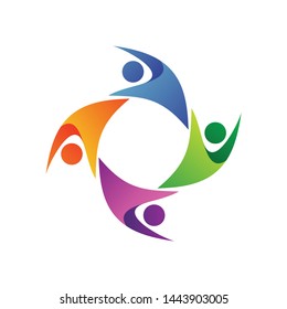 Circular People Shape Logo Design Stock Vector (Royalty Free ...