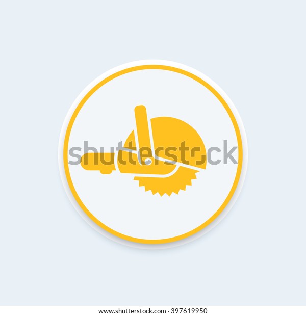 Circular Saw Icon Pictogram Handheld Circular Stock Vector (Royalty ...