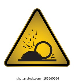 Circular Saw Warning Vector Stock Vector (Royalty Free) 185360564 ...