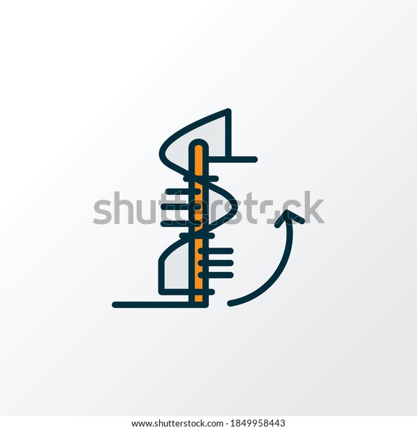 Circular Staircase Icon Colored Line Symbol Stock Vector (Royalty Free ...