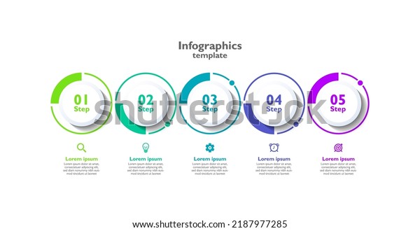 Circular Steps Infographics Business Template Abstract Stock Vector ...