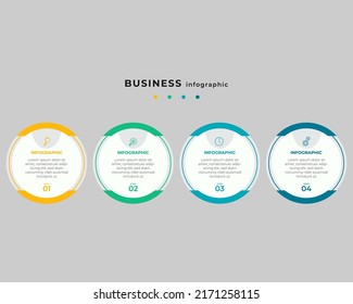 Circular Timeline Steps Infographics Design Template Stock Vector ...
