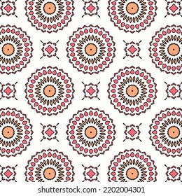 Circular Tribal Seamless African Pattern Aztec Stock Vector (Royalty ...