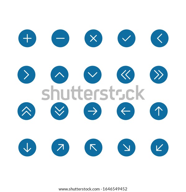 Circular Ui Icons Collection Flat Stock Vector (Royalty Free ...