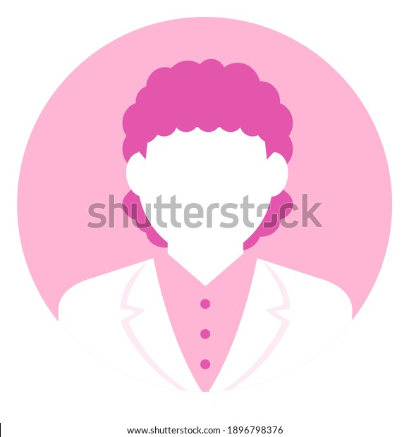 Circular Vector Avatar Illustration Female Stock Vector (Royalty Free ...