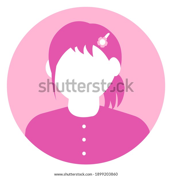 Circular Vector Avatar Illustration Female Stock Vector (Royalty Free ...