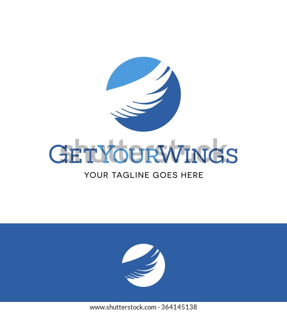 Circular Wing Logo Business Organization Website Stock Vector (Royalty ...