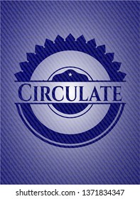Circulate Emblem Denim High Quality Background Stock Vector (Royalty ...