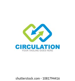 Circulation Logo Design Arrow Icon Stock Vector (Royalty Free ...