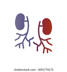 Circulatory System Icon On White Background Stock Vector (Royalty Free ...