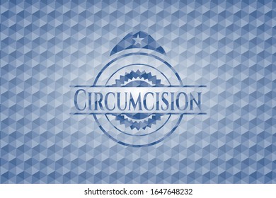 Circumcision Blue Emblem Geometric Pattern Background Stock Vector ...