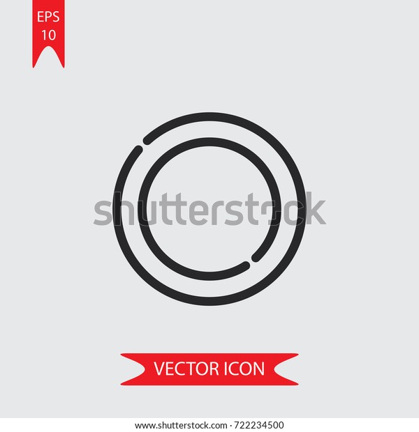 Circumference Vector Icon Illustration Symbol Stock Vector (Royalty ...