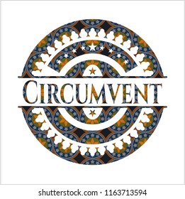 Circumvent Arabesque Emblem Background Arabic Decoration Stock Vector ...