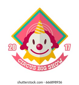 Circus Big Show Logo Label Clown Stock Vector (Royalty Free) 666898936 ...