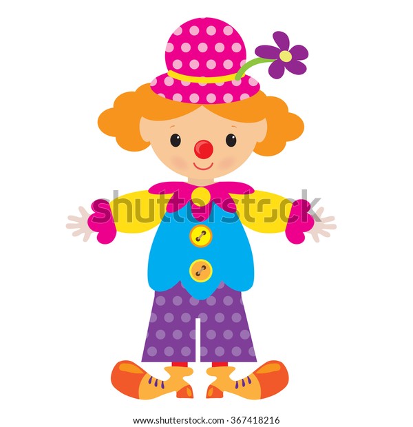 Circus Clown Vector Illustration Stock Vector (Royalty Free) 367418216