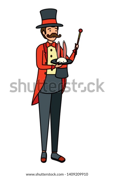 Circus Magician Hat Rabbit Stock Vector (Royalty Free) 1409209910 ...