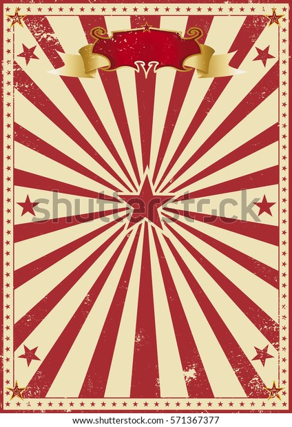 Circus Red Vintage Circus Background Your Stock Vector (Royalty Free ...