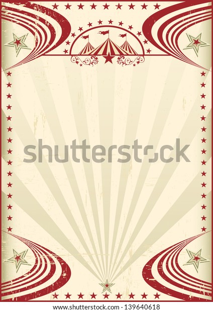 Circus Red Vintage Poster Circus Vintage Stock Vector (Royalty Free ...