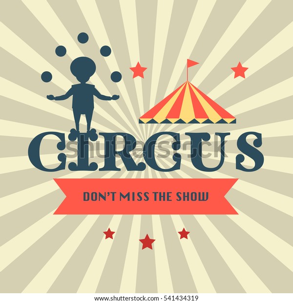 Circus Theme Poster Design Carnival Poster: เวกเตอร์สต็อก (ปลอดค่า ...