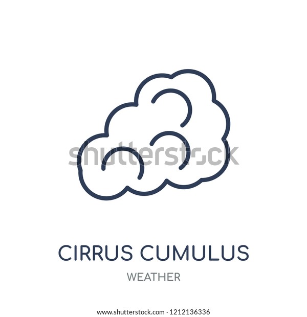 Cirrus Cumulus Icon Cirrus Cumulus Linear Stock Vector (Royalty Free ...