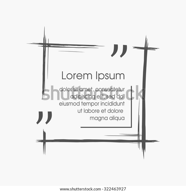 Citation Text Box Frame Decoration Quote Stock Vector (Royalty Free ...