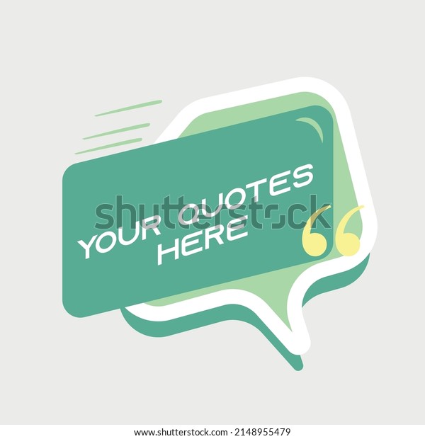 Citations Citation Frame Greeting Stickers Comment Stock Vector ...