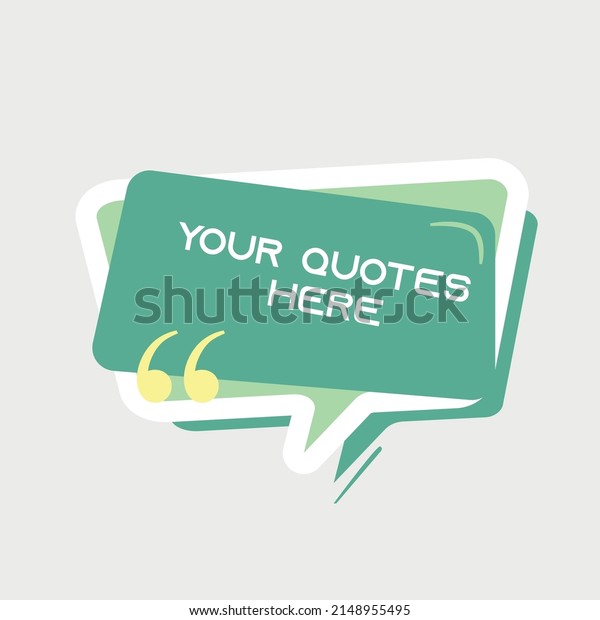 Citations Citation Frame Greeting Stickers Comment Stock Vector ...