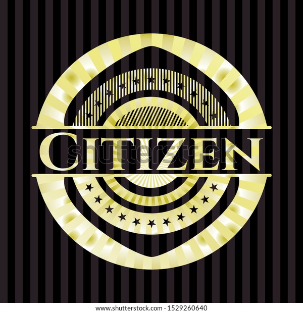 Citizen Gold Emblem Vector Illustration Detailed Stock Vector (Royalty ...