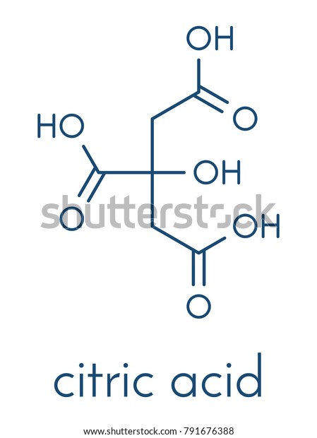 Citric Acid Molecule Common Fruit Acid Stock Vector (Royalty Free ...