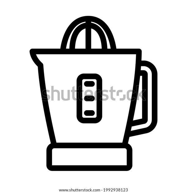 Citrus Juicer Machine Icon Bold Outline Stock Vector (Royalty Free ...