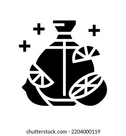 Citrus Notes Perfume Glyph Icon Vector Stock Vector (Royalty Free ...