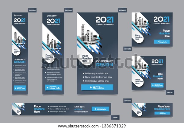 City Background Corporate Web Banner Template Stock Vector (Royalty ...