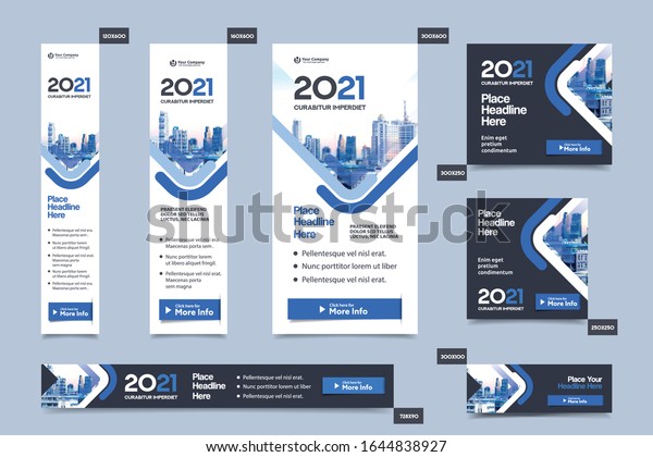 City Background Corporate Web Banner Template Stock Vector (Royalty ...