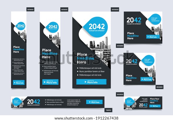 City Background Corporate Web Banner Template Stock Vector (Royalty ...