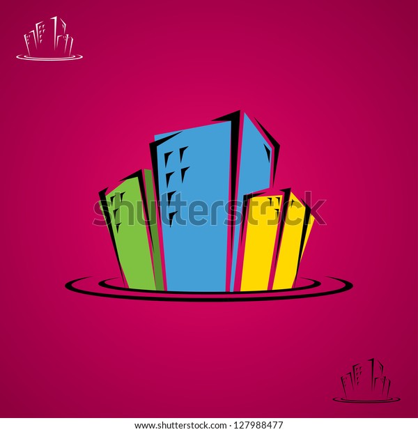 City Buildings Doodle Vector Illustration Stock Vector (Royalty Free ...