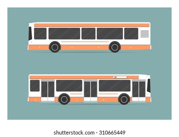 City Bus Vector Illustration Eps 10 Stock Vector (Royalty Free ...