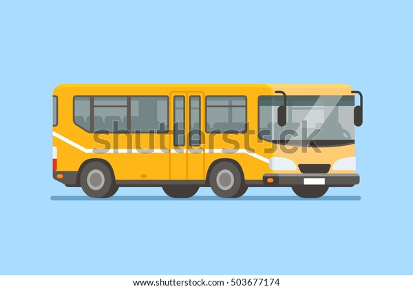 City Bus Vector Illustration Modern Flat Stock Vector (Royalty Free ...