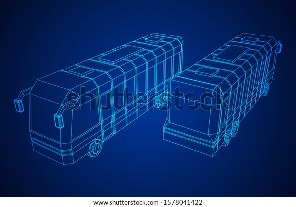 City Bus Wireframe Low Poly Mesh Stock Vector (Royalty Free) 1578041422