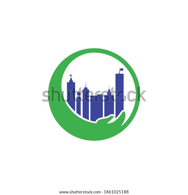 City Care Vector Logo Design Tower Stock Vector (Royalty Free ...