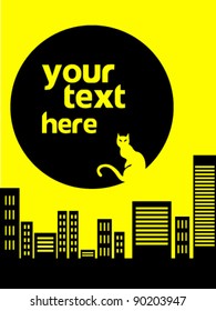 City Cat Abstract Background Stock Vector (Royalty Free) 90203947 ...