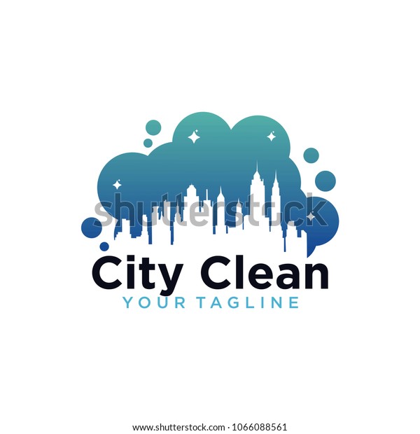 City Clean Logo Stock Vector (Royalty Free) 1066088561 | Shutterstock