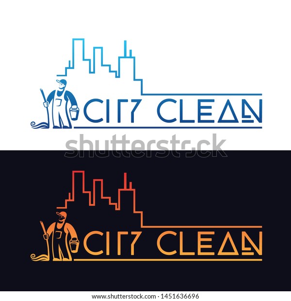 City Clean Logo Design Template Modern Stock Vector (Royalty Free ...