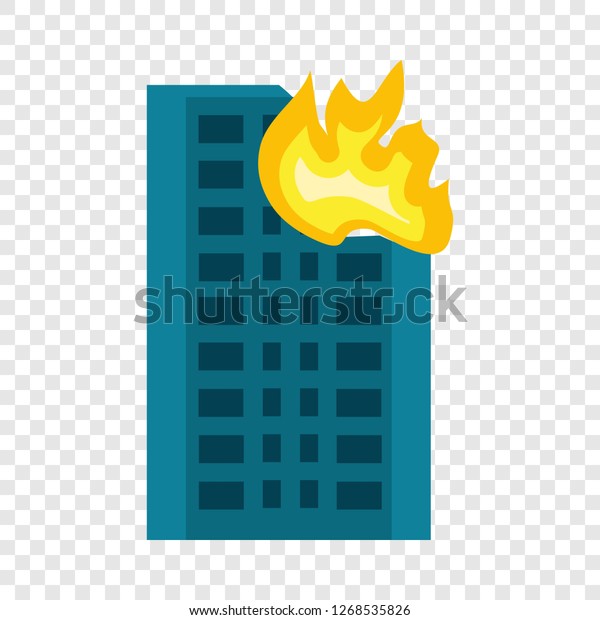 City fire incident icon. Flat illustration of city fire incident icon ...