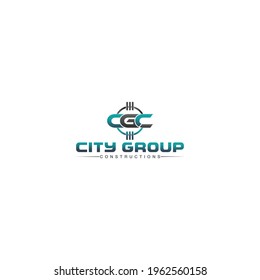 City Group Construction Logo Design Stock Vector (Royalty Free ...