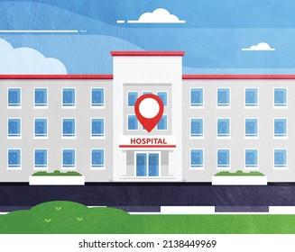 City Hospital Building Vector Illustrator Stock Vector (Royalty Free ...