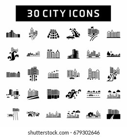 City Icons Set Stock Vector (Royalty Free) 679302646 | Shutterstock