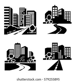 City Icons Vector Stock Vector (Royalty Free) 579255895 | Shutterstock