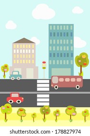 City Life Vector Eps10 Stock Vector (Royalty Free) 178827962